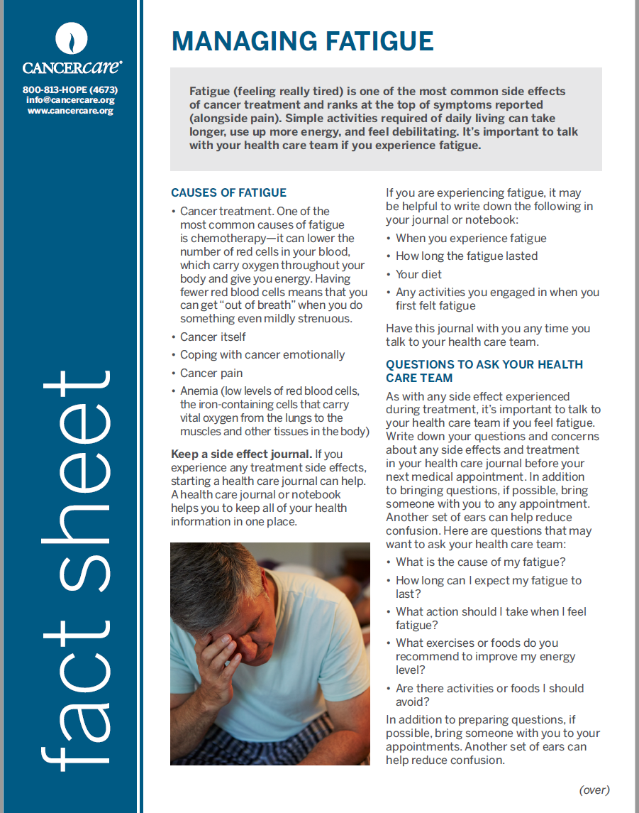 Managing Fatigue | Cancer | Side Effect of Chemotherapy