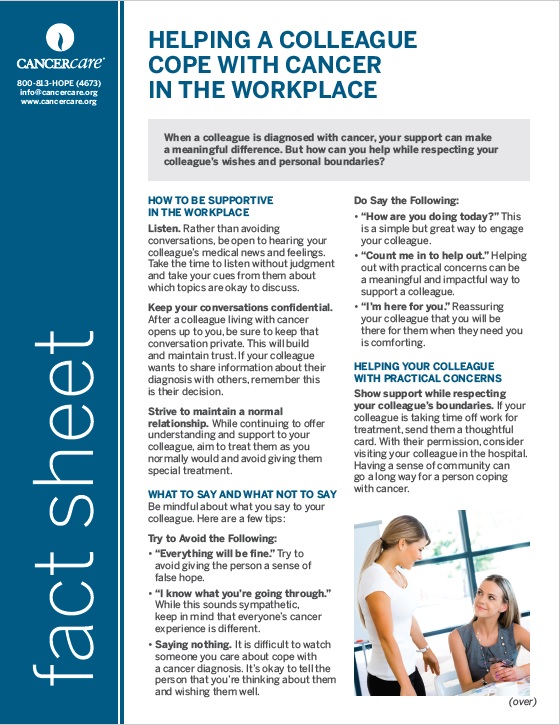 Cancer in the Workplace | How to be Supportive