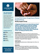 Living With Cancer: Lung Cancer Patient Support Group